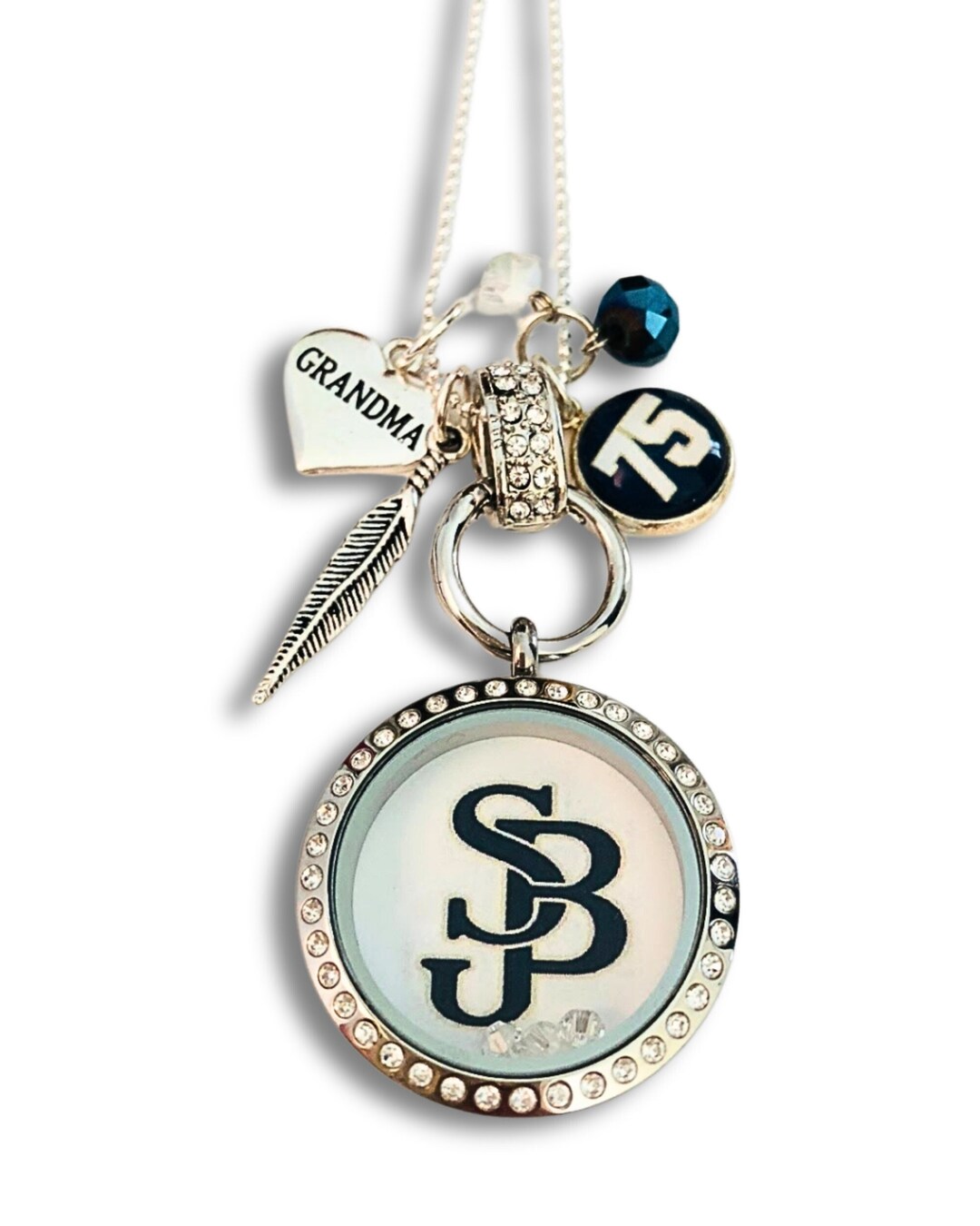 Custom Bling Locket Necklace sports Teams & Clubs - Etsy
