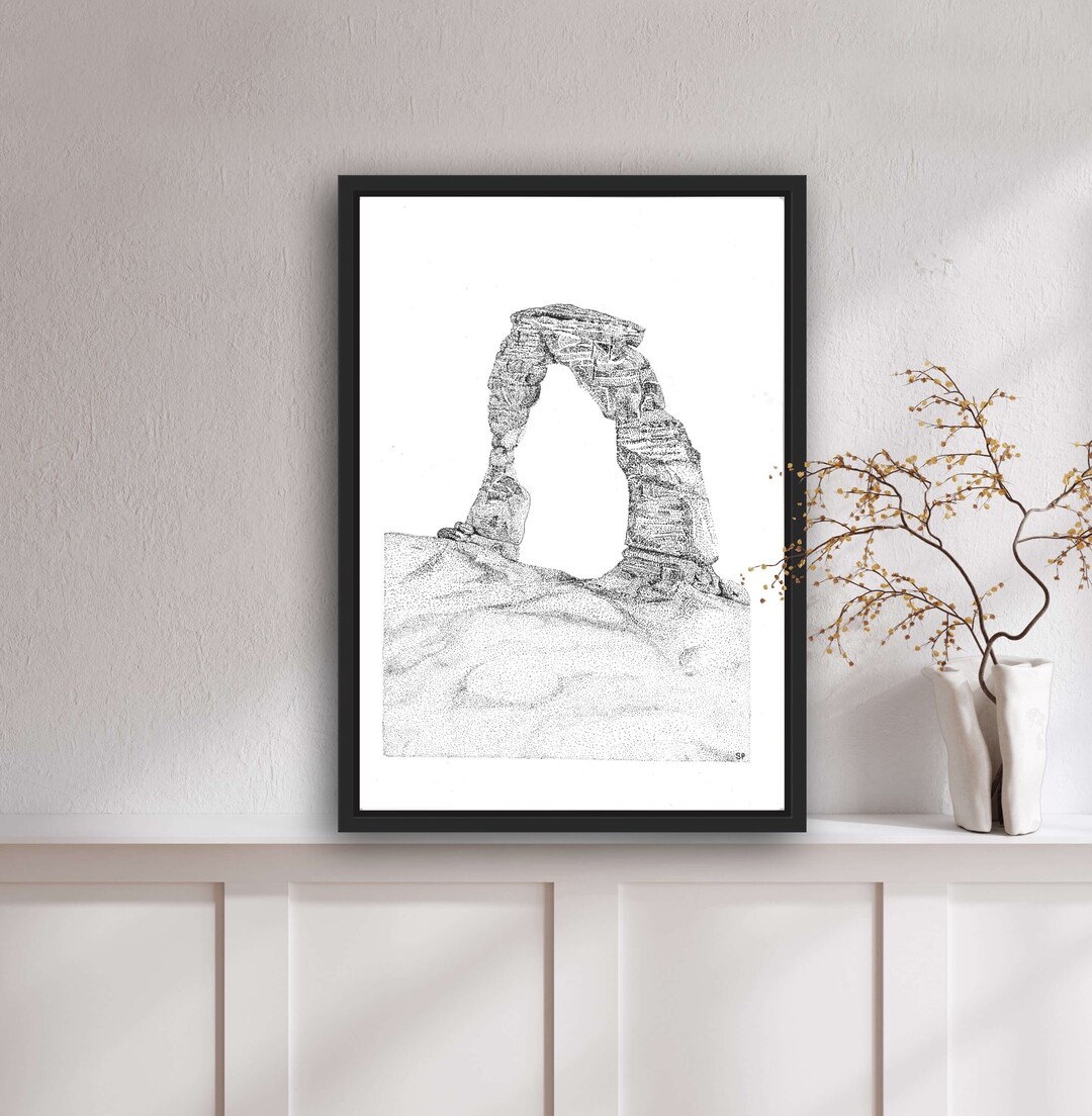 Delicate Arch Ink Drawing - Etsy