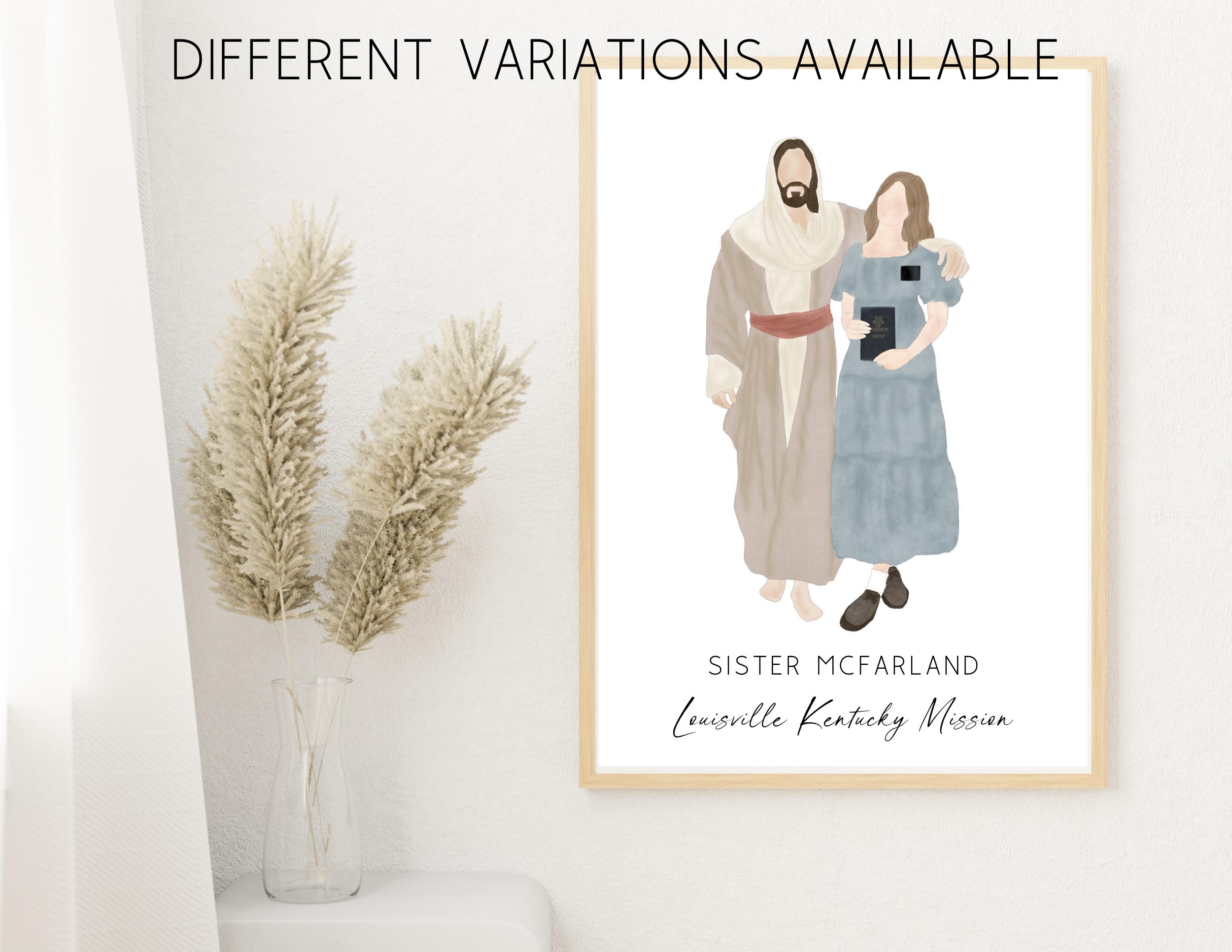 Personalized LDS Missionary & Jesus Christ Watercolor Art (digital ...