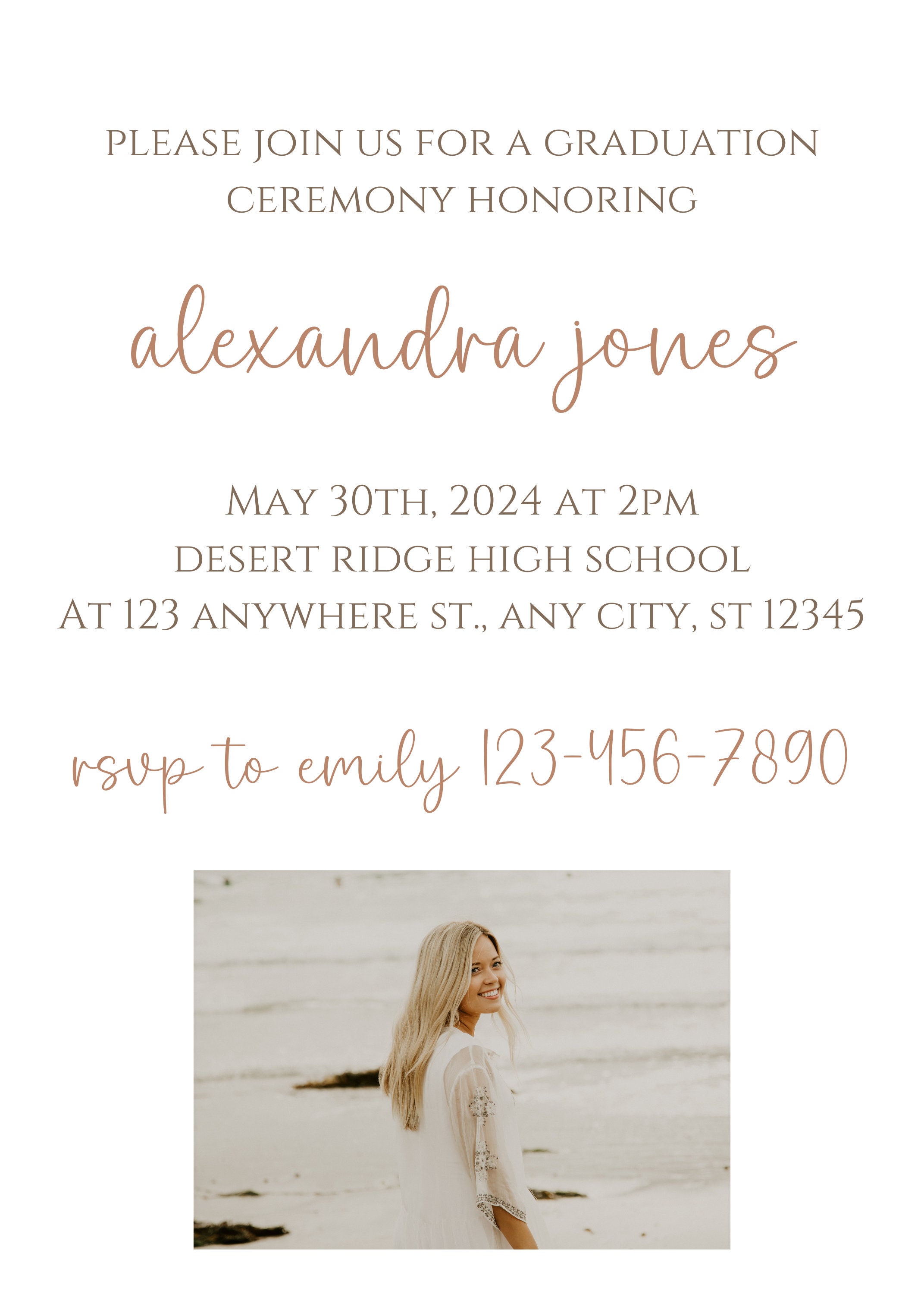 Graduation Announcement Template for Graduating 2024 Evite Graduate ...