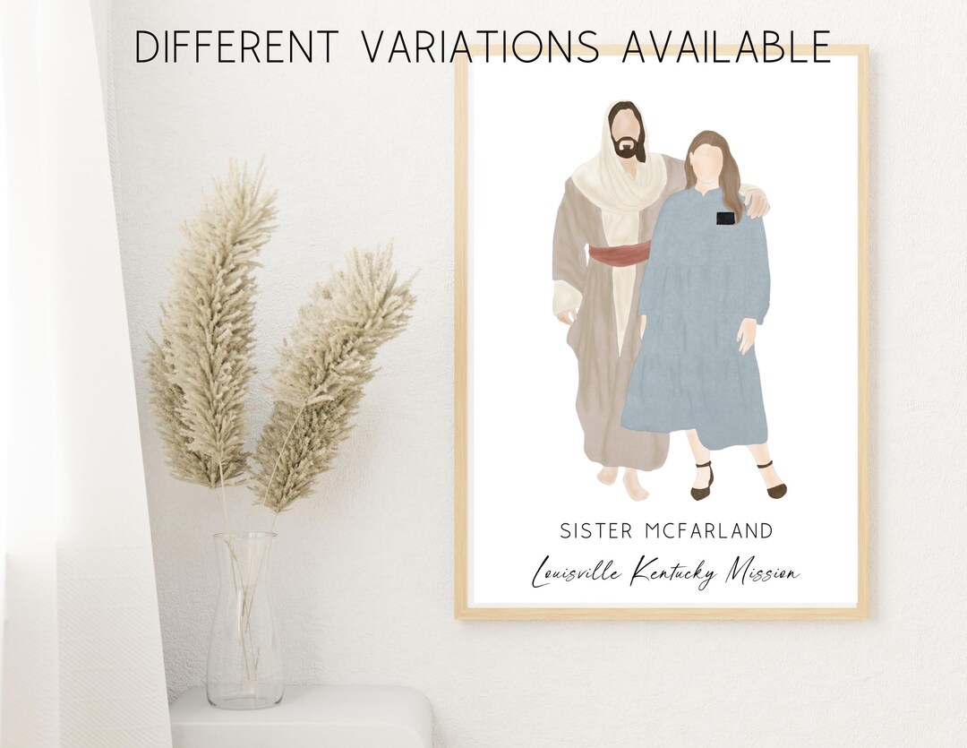 LDS Sister Missionary With Jesus Christ Personalized Package With ...