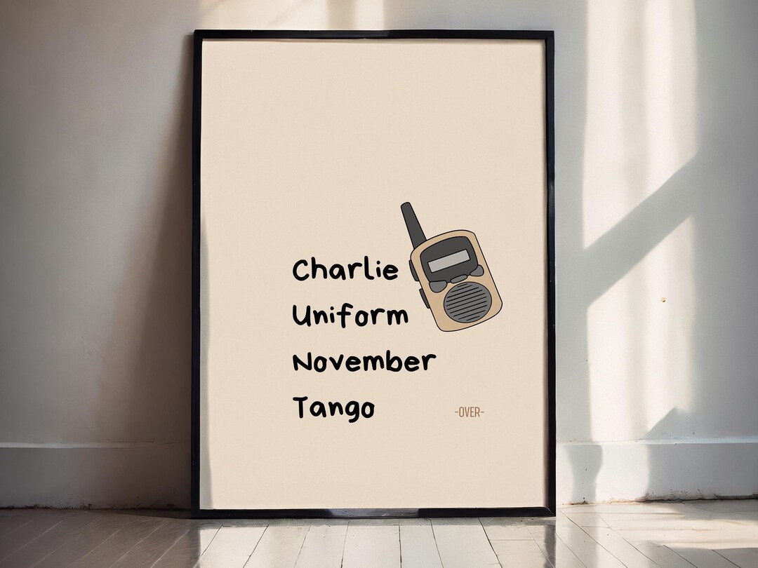 Charlie Uniform November Tango Over, CUNT Print, Rude Radio Collection ...