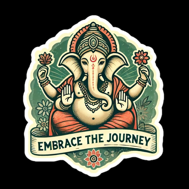 Embrace the Journey Sticker – Ganesh Inspired Yoga Vinyl Decal - Etsy