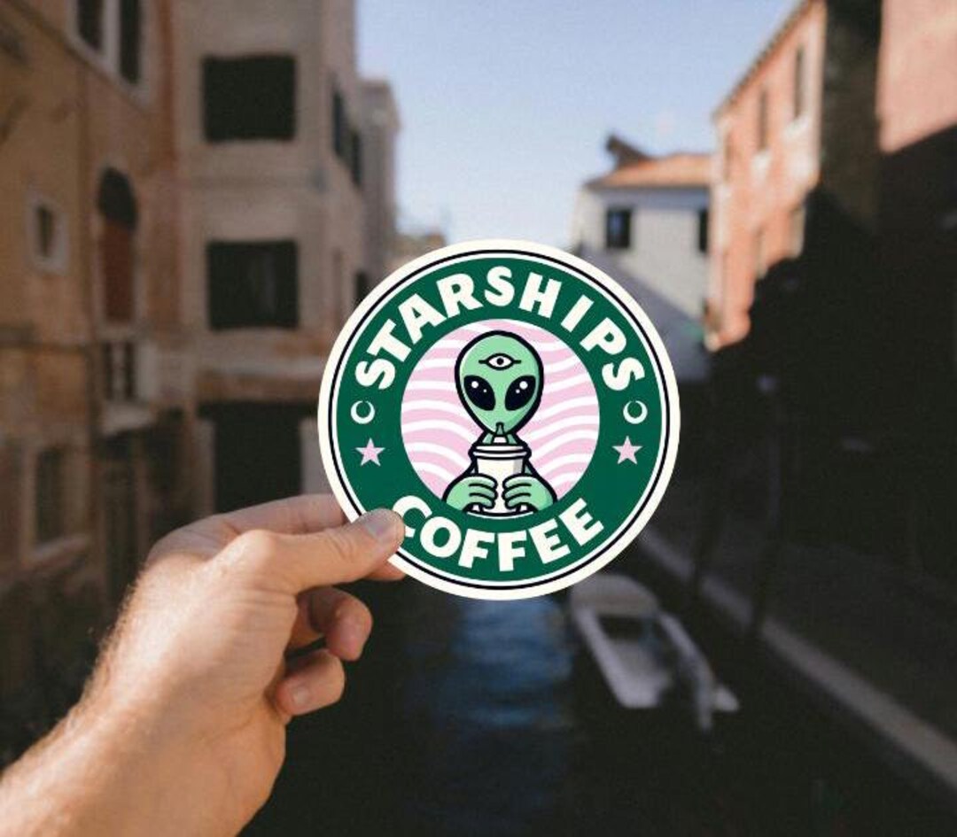 Starships Coffee Sticker. Alien. Aliens. Coffee. Morning. Latte ...