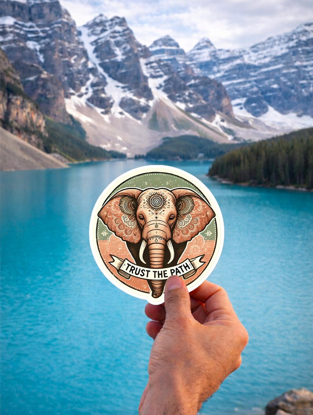 Elephant Sticker | 'trust the Path' Mantra, New Age Vinyl Decal - Etsy