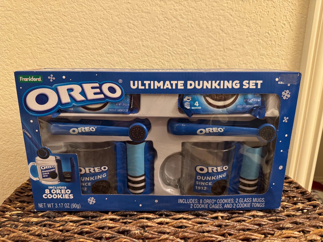Frankford Oreo Dunk Set With Mugs Cookie Cages Tongs and Cookies New - Etsy