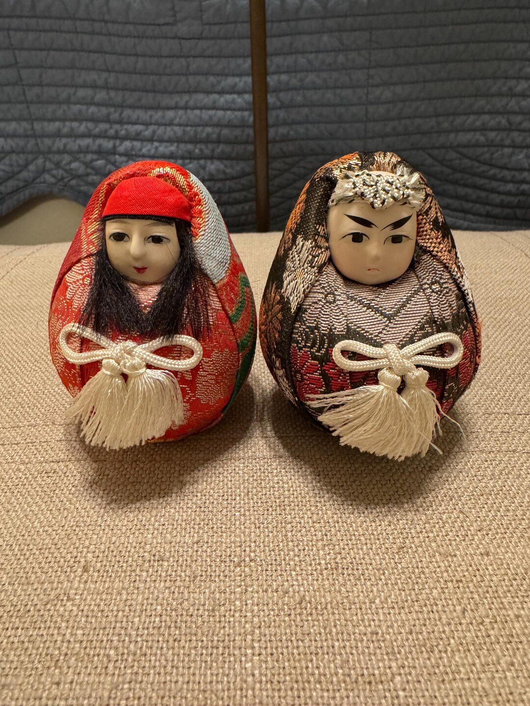 Japanese Roly Poly Hime-daruma Vintage Wedding Doll Figurine Lot of 2 ...