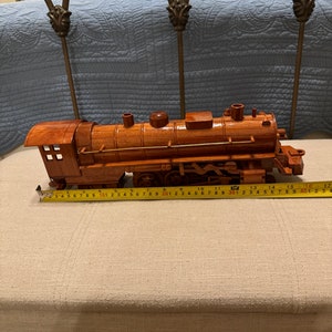 Vintage Wooden STEAM LOCOMOTIVE Wood Train Model 16 Movable Parts - Etsy