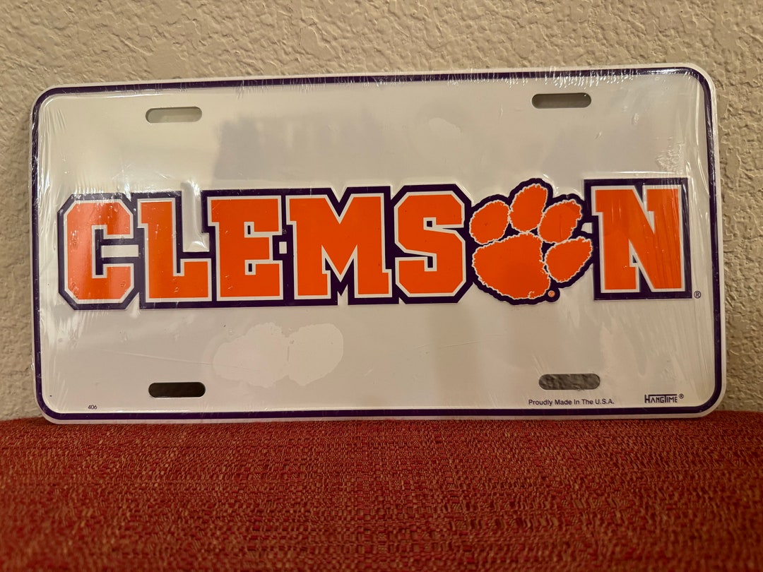 Clemson Tigers Logo Metal Embossed License Plate 6 X 12 - Etsy