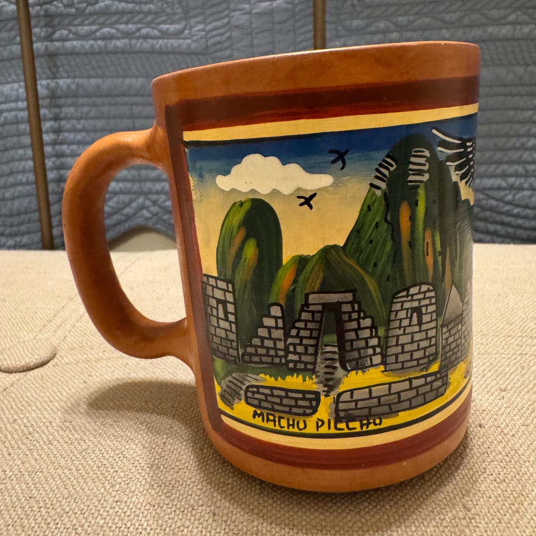 Machu Picchu Peru Inca Ruins Coffee Mug Hand Painted - Etsy