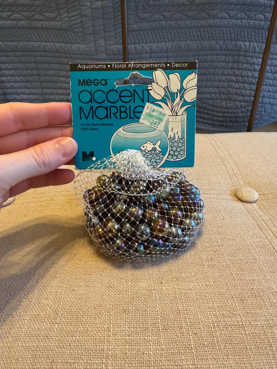 2000’s Mega Accent Marbles Purple Gold Iridescent Net Bag New - Etsy