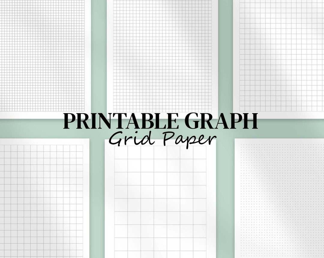 Printable Graph/grid Paper Canva Template Multipurpose Gridlines for ...
