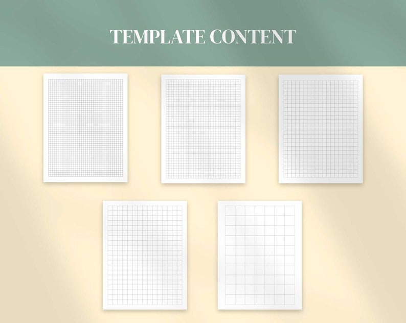 Printable Graph/grid Paper Canva Template Multipurpose Gridlines for ...