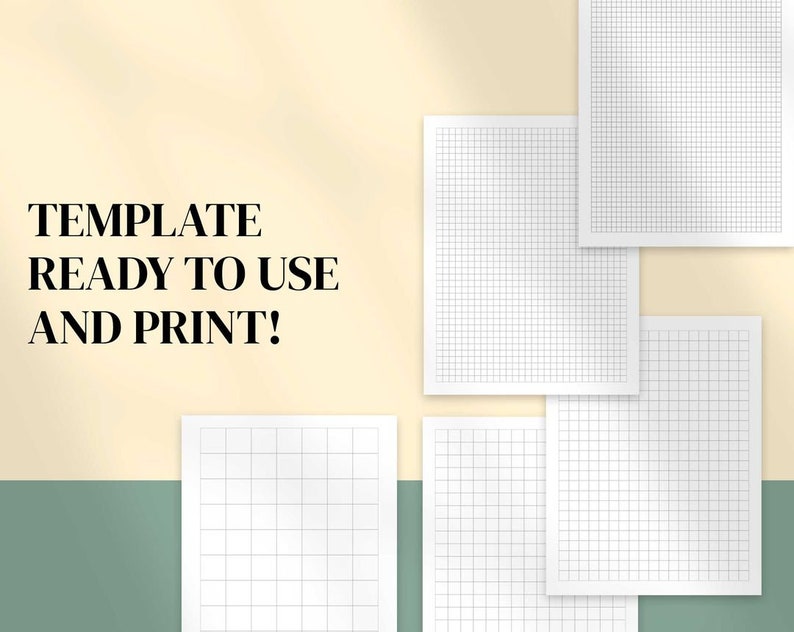 Printable Graph/grid Paper Canva Template Multipurpose Gridlines for ...