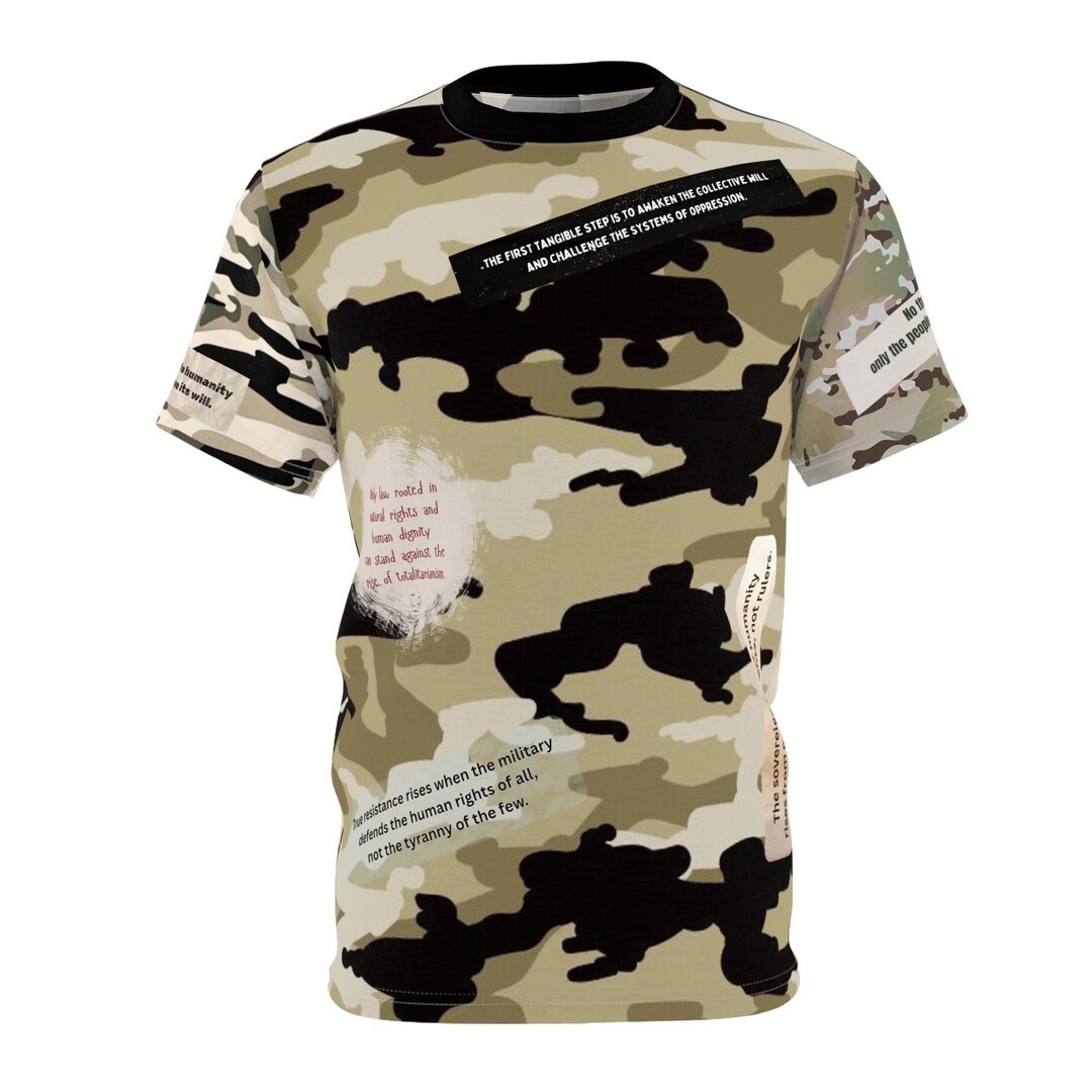 Unisex Camo Graphic Tshirt in the "camouflage Law" Collection ...