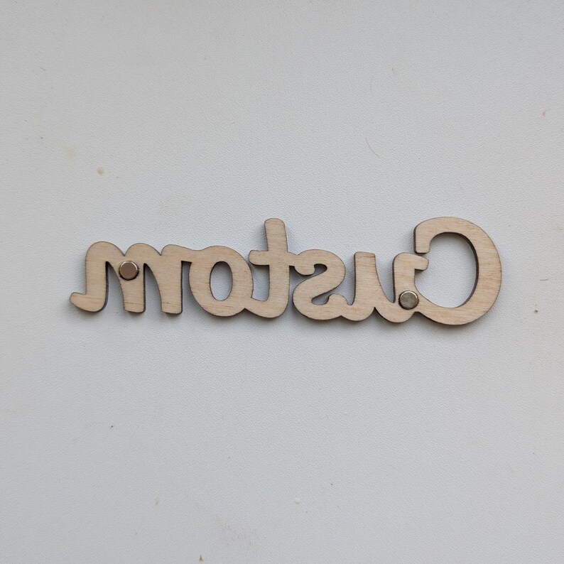 Personalized Wooden Name Magnets: Custom Fridge Decor - Etsy