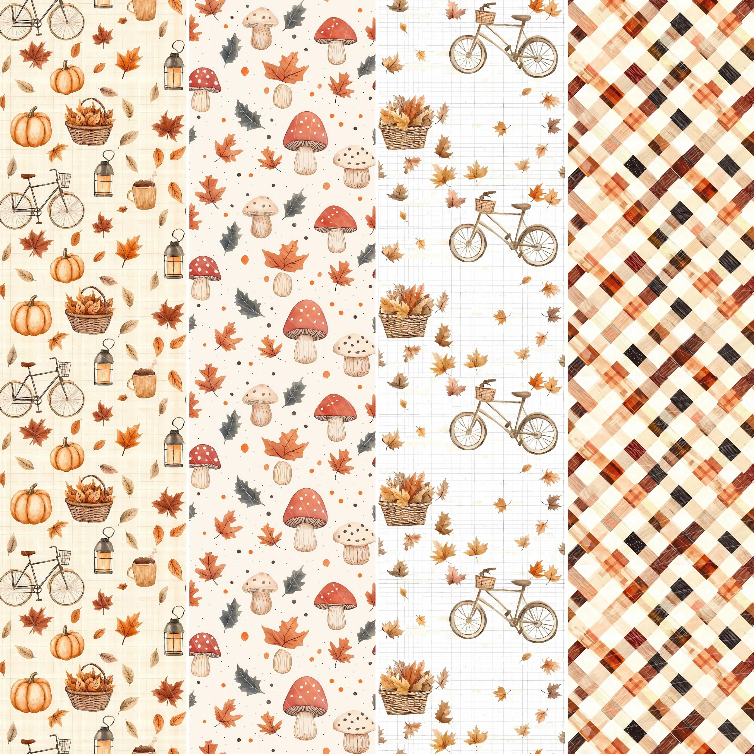Autumn Watercolor Printable Paper | Seamless Fall Pattern for Digital ...
