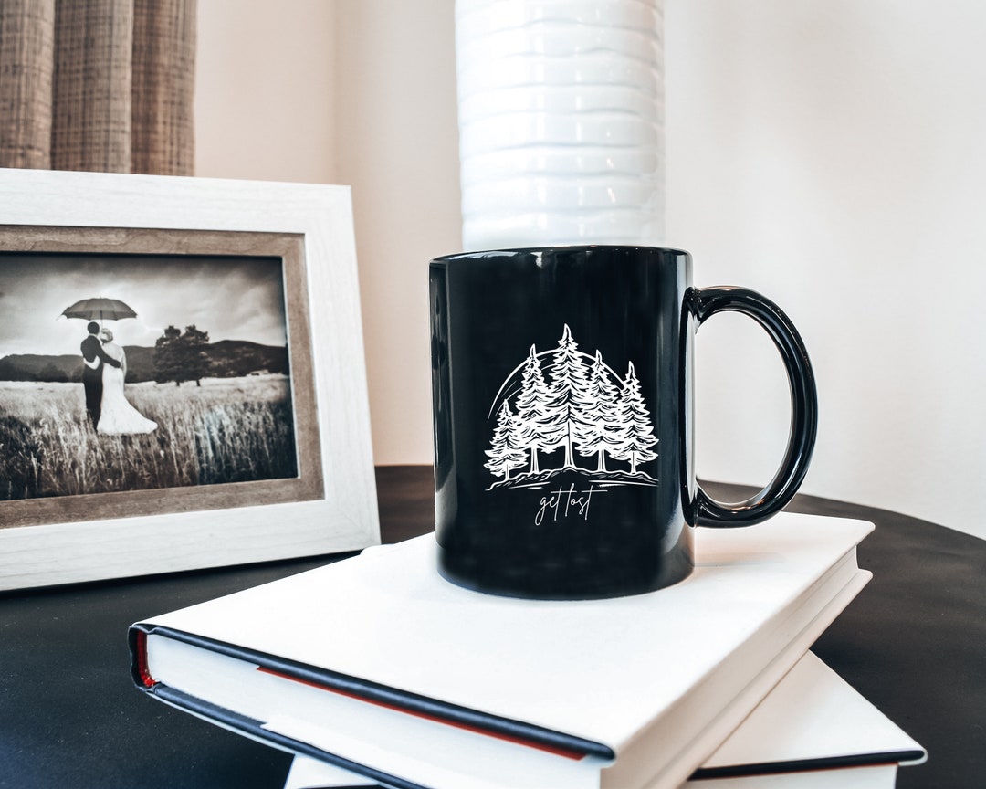 Get Lost in the Forest 11oz Mug: Nature Graphic Drinkware, Outdoor ...