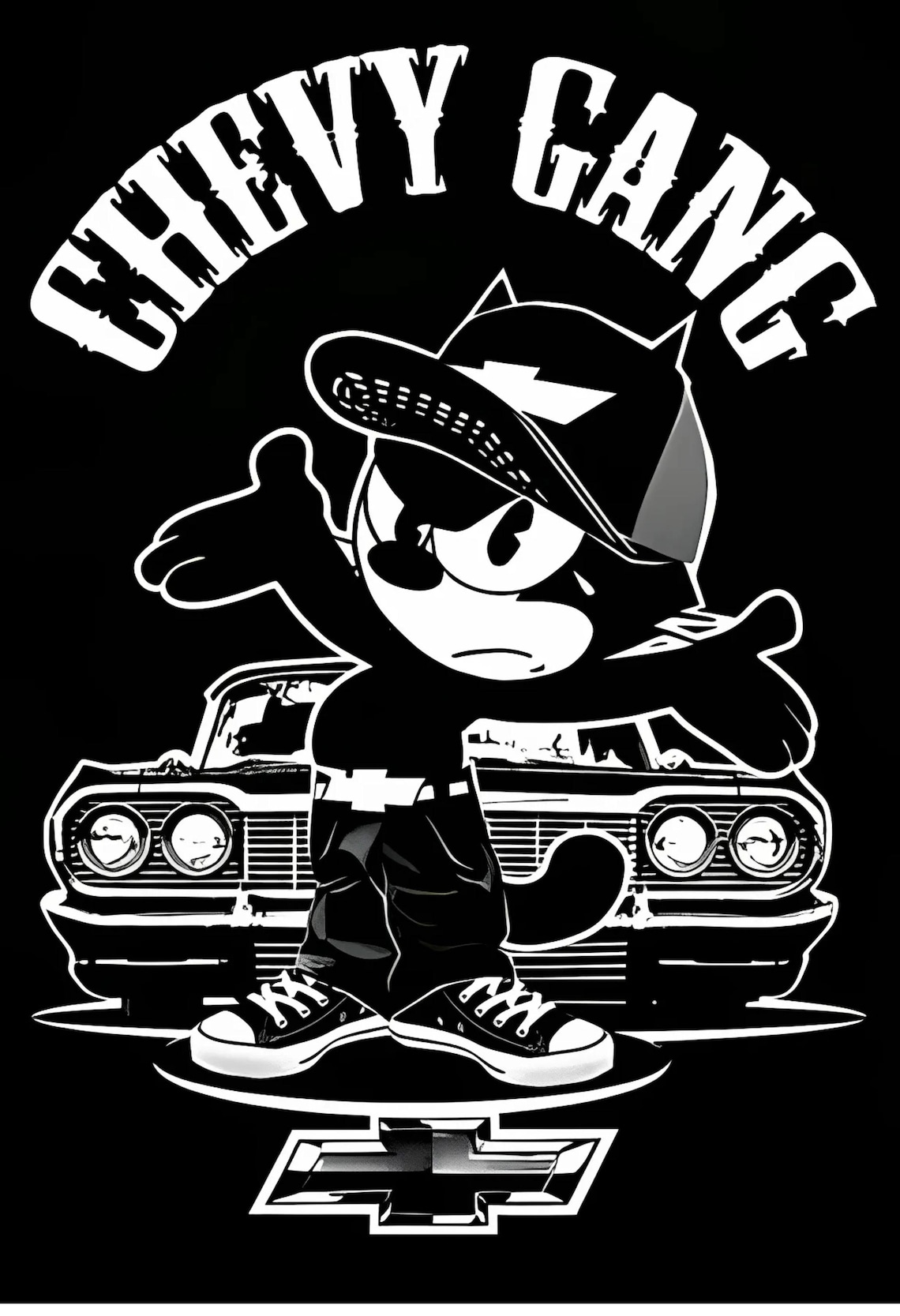 Chevy Gang T-shirt, Dtf Printing, Lowrider, Street Wear, Urban Wear ...