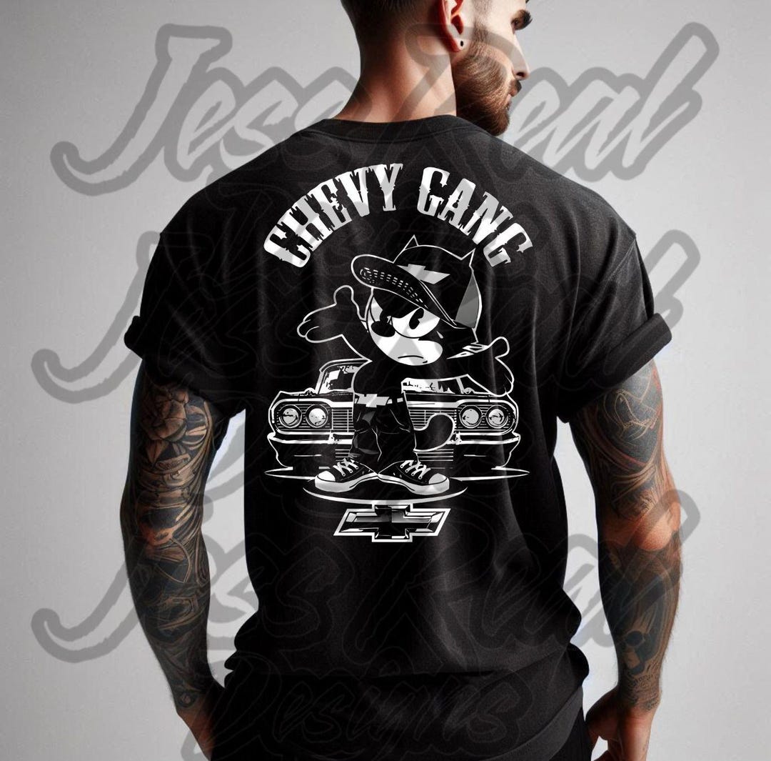 Chevy Gang T-shirt, Dtf Printing, Lowrider, Street Wear, Urban Wear ...