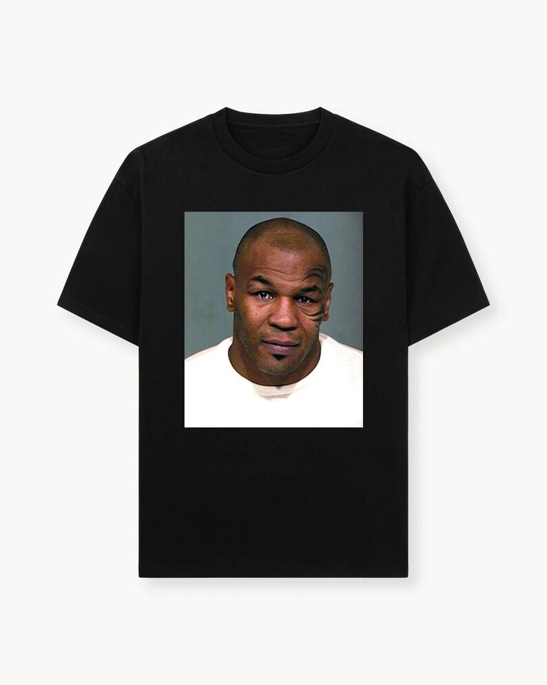 Mike Tyson Mugshot T-shirt I Black - Etsy