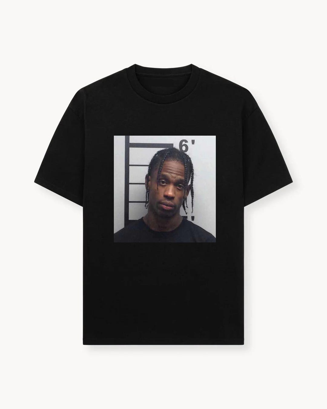Travis Scott Mugshot T-shirt I Black - Etsy