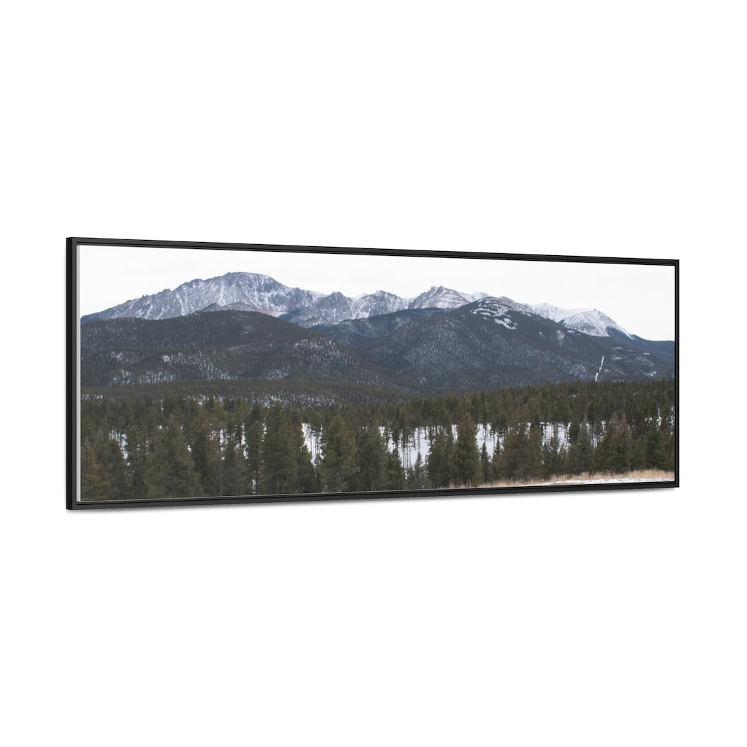 Pikes Peak Colorado Panoramic Photo framed Canvas - Etsy
