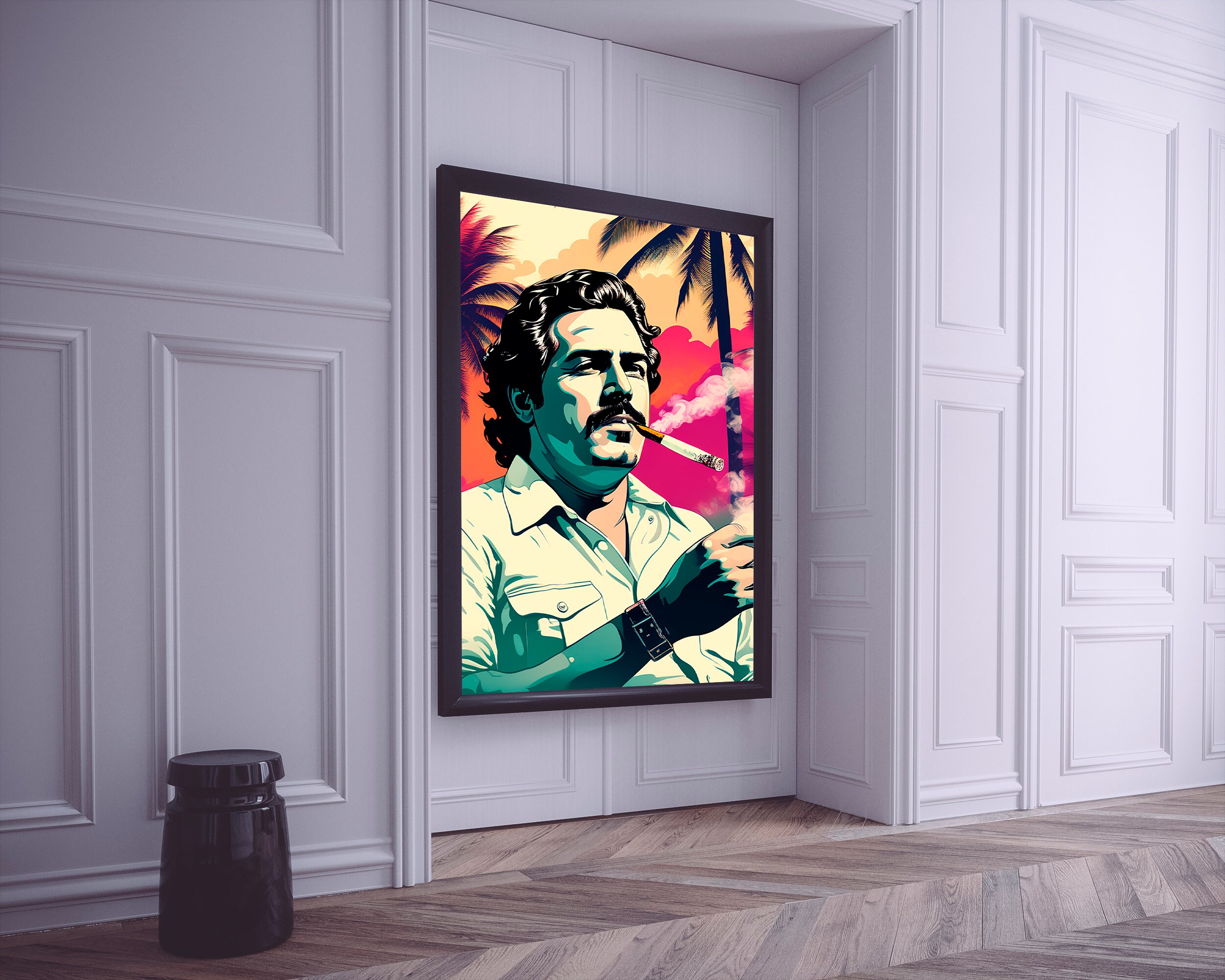 Pablo Escobar in Unique Art, Captures the Essence of History - Etsy