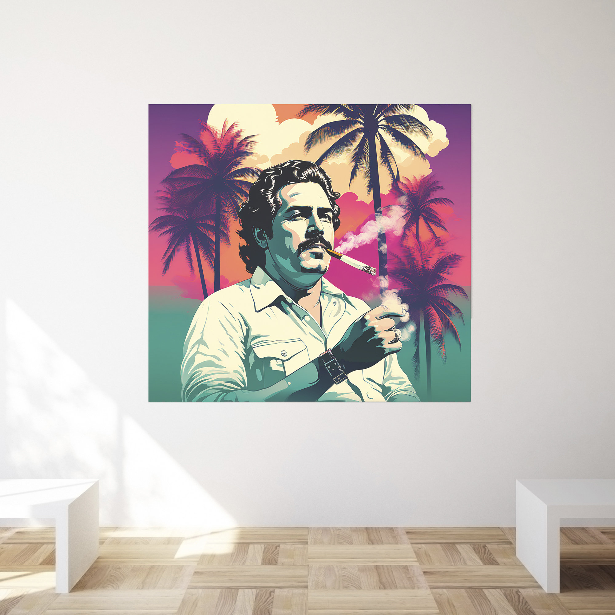 Pablo Escobar in Unique Art, Captures the Essence of History - Etsy