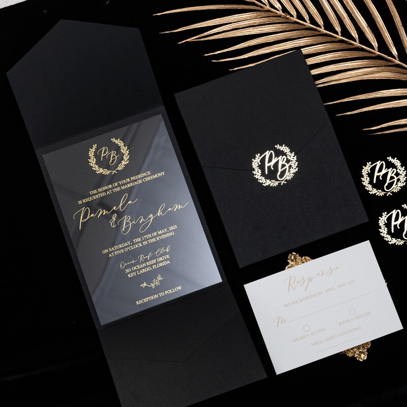 Acrylic Wedding Invitations - Etsy