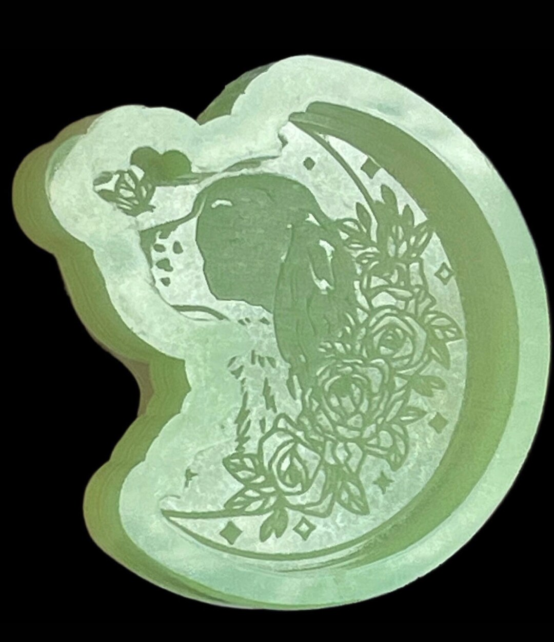 Spaniel Dog Floral Moon Silicone Mould for Wax Melts, Resin & Food Safe ...