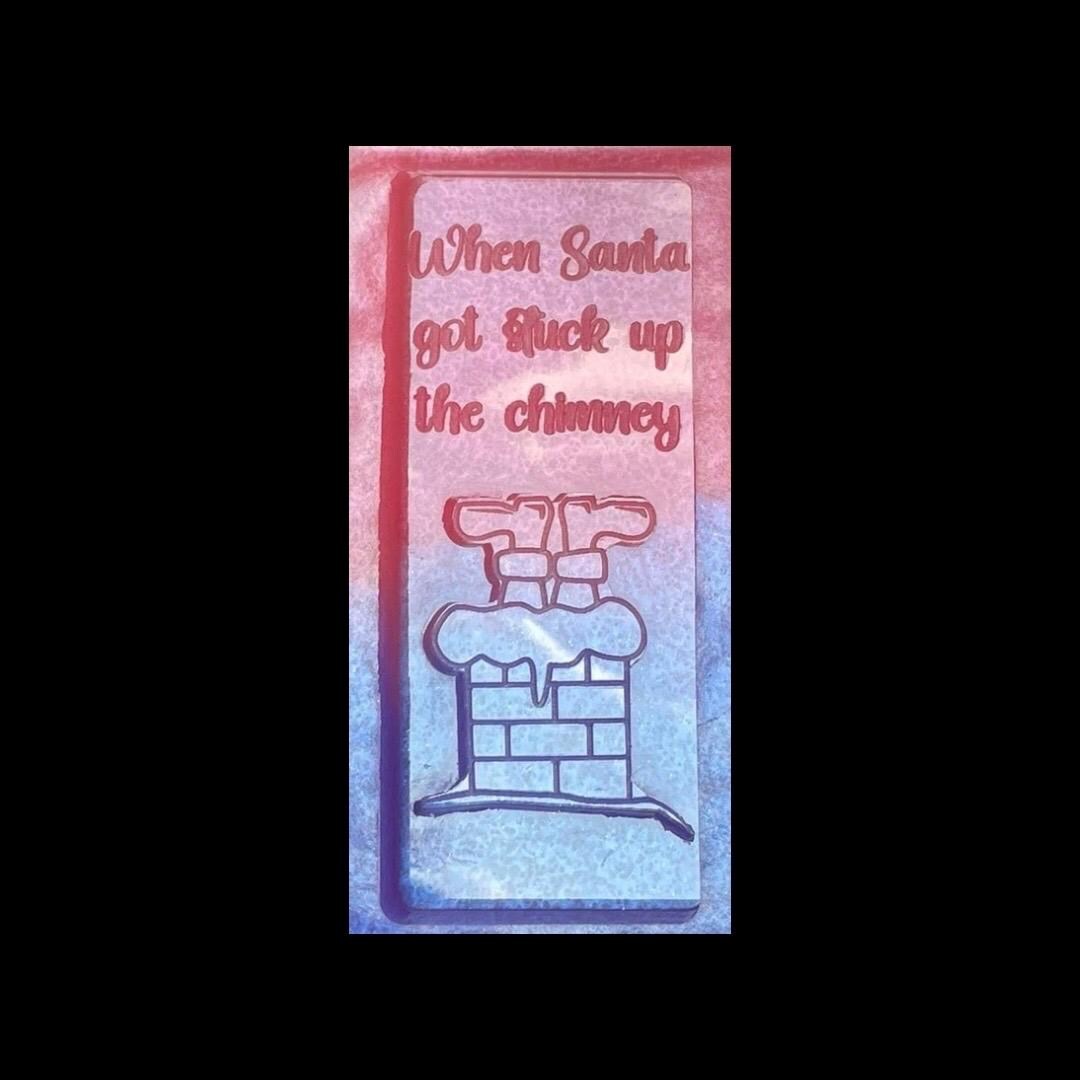 Santa Stuck in the Chimney Snap Bar Silicone Mould - Etsy UK