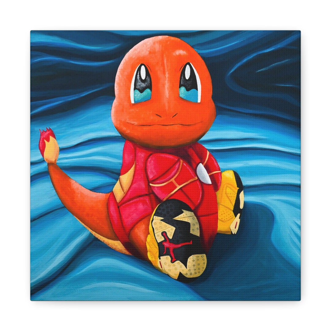 Charmander Iron Man Stuffed Animal Painting Print on Canvas, Marvel ...