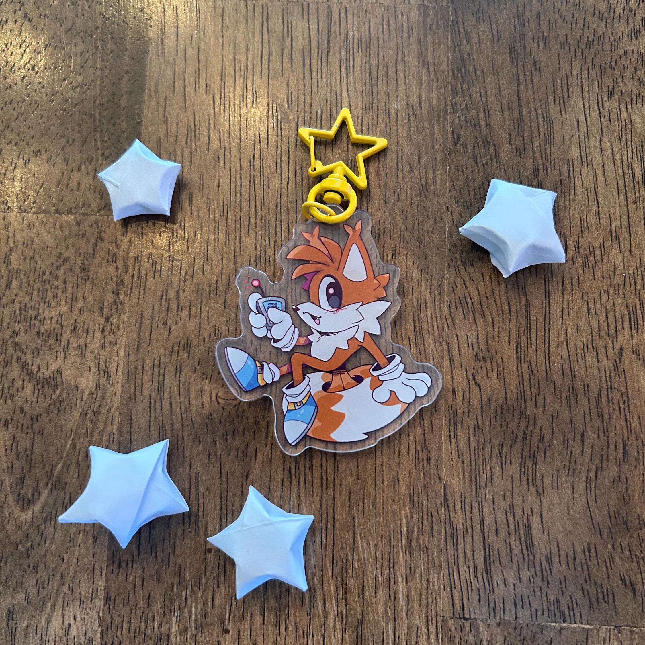 Tails the Fox Sonic the Hedgehog Inspired Keychain Charm Miles Tails ...