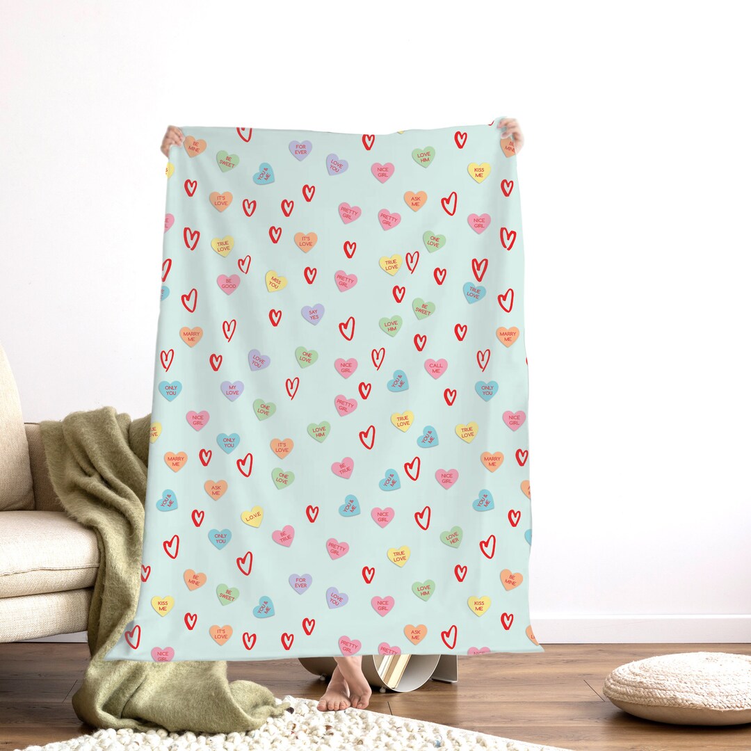Heart Blanket, Baby Girl Blanket, Girl Blanket Gift, Baby Blanket, Kids ...