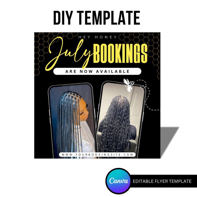 July Template Flyer,bookings Open , DIY Social Media Template ...