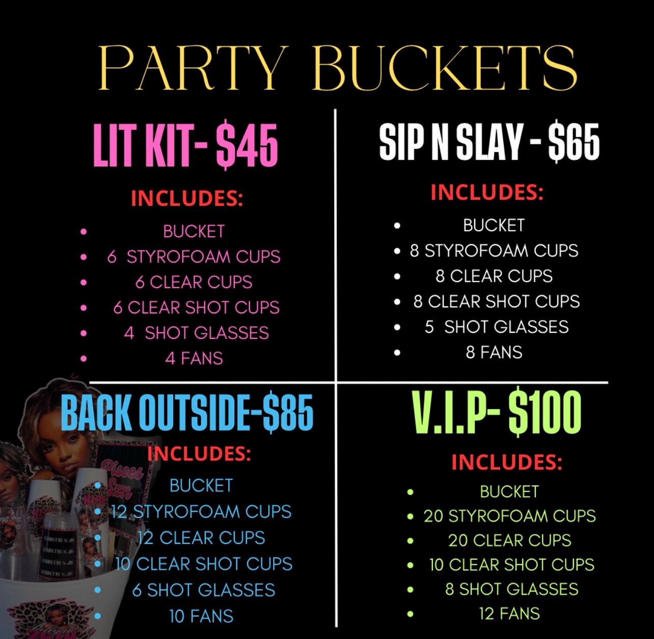 Custom Party Bucket, Custom Cups,custom Shot Glasses, Party Bucket ...