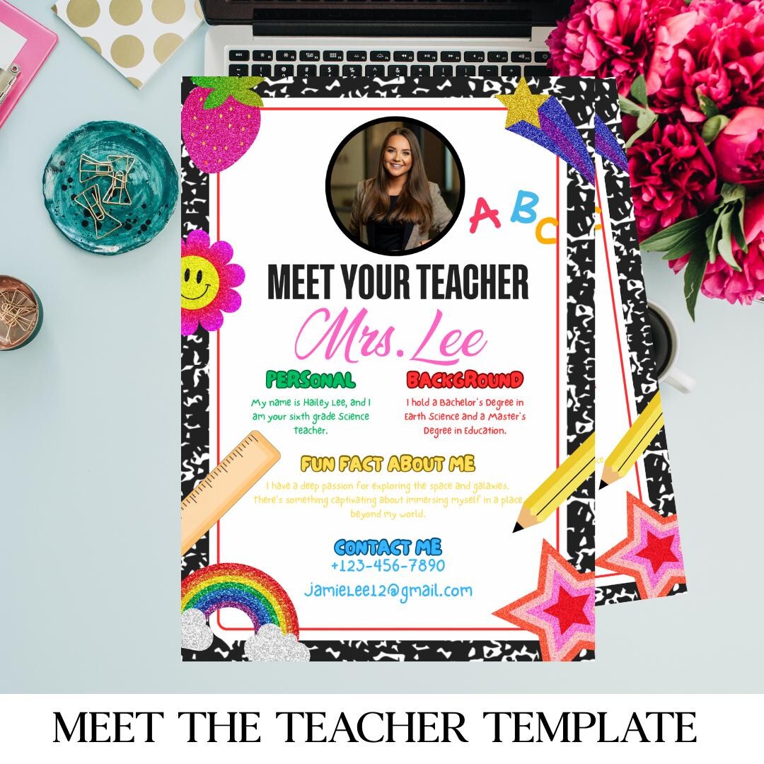 Editable Teacher Newsletter Template: Back to School, Canva (digital ...