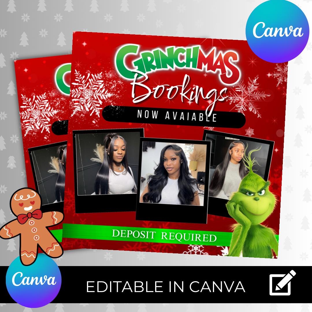 December Bookings, Christmas Template, December Booking Flyer ...