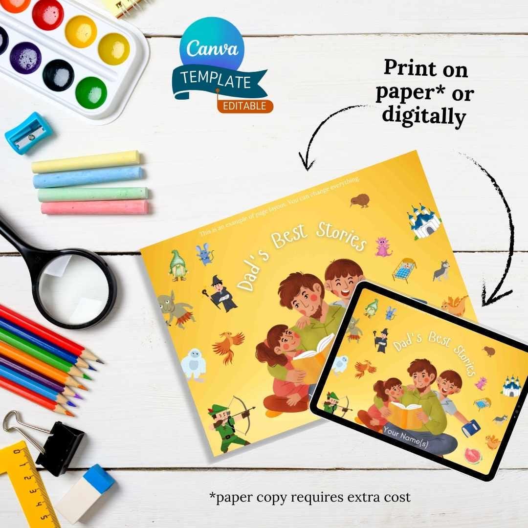 Picture Book Template - to My Dad - Story Creation Pack - Etsy