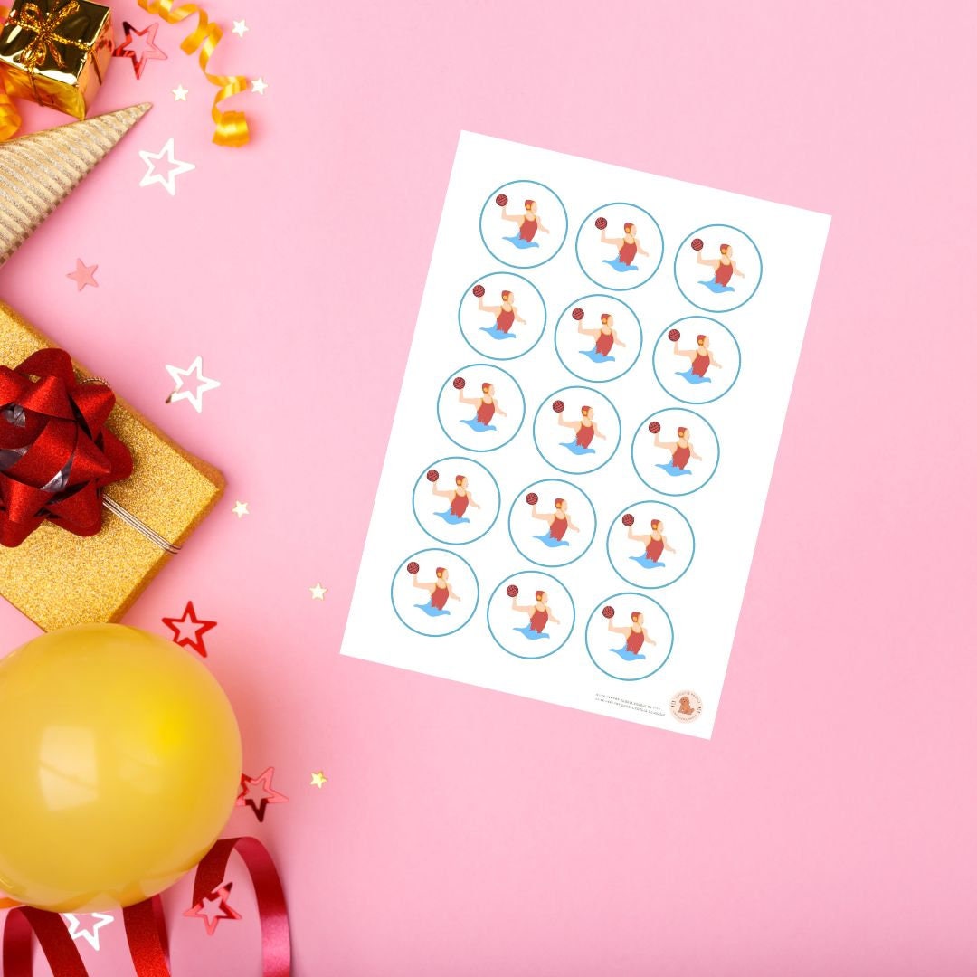 Personalised Waterpolo Party Invitation & Cupcake Toppers - Etsy