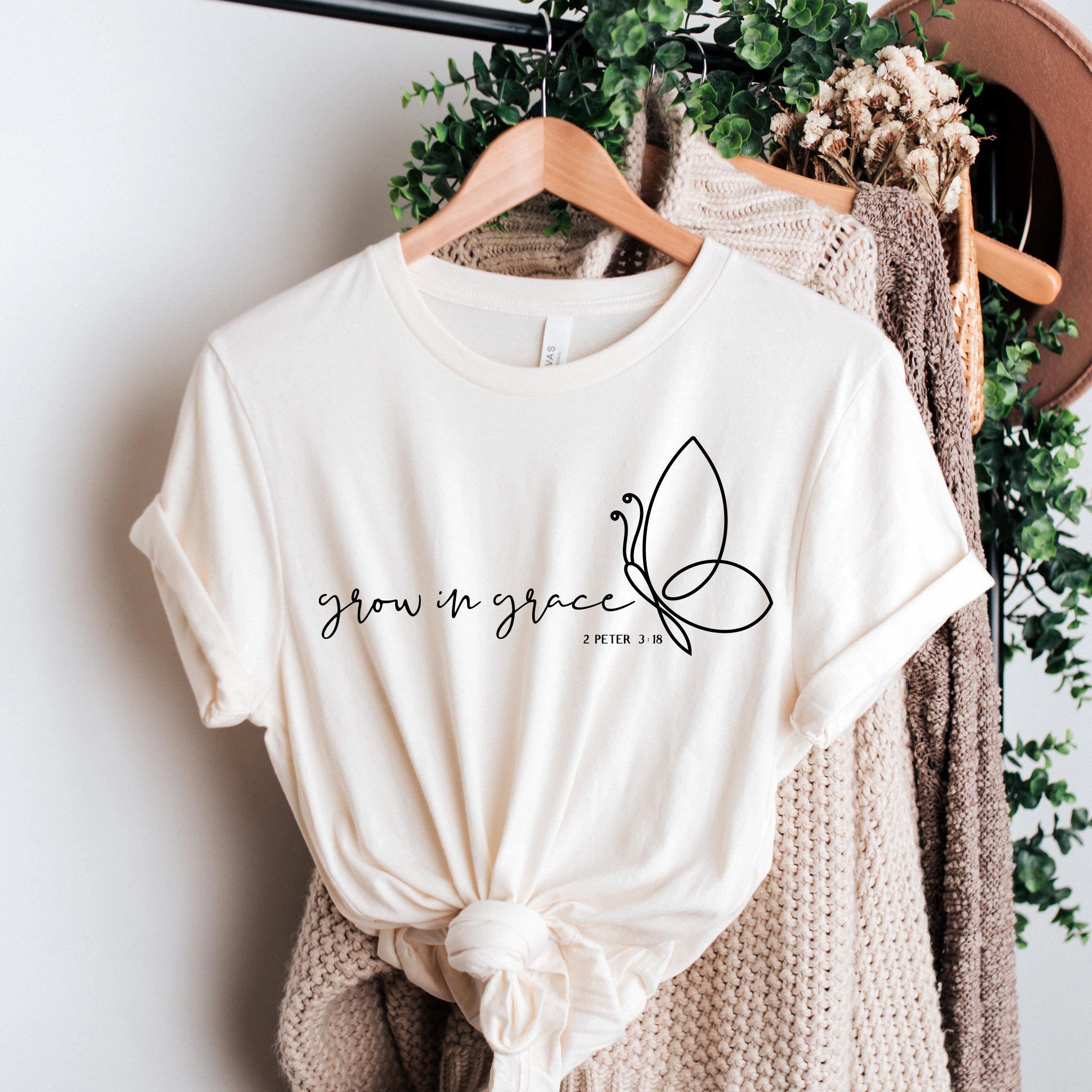 Grow in Grace Svg, Flower Svg, Plant Svg, Christian Svg, Religious Svg ...