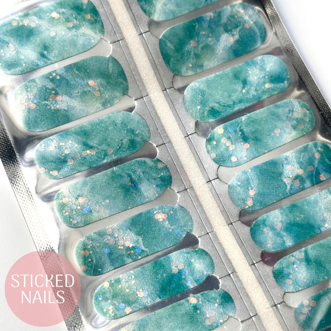 Blue Lagoon | Nail Stickers | Nail Wraps | Nail Strips | Stick Nails - Etsy