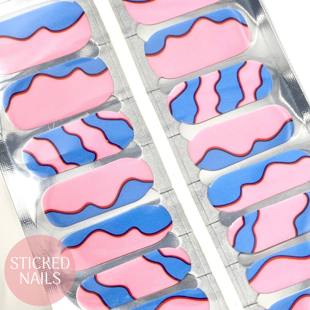 Candy Swirls | Nail Stickers | Nail Wraps | Nail Strips | Stick Nails - Etsy