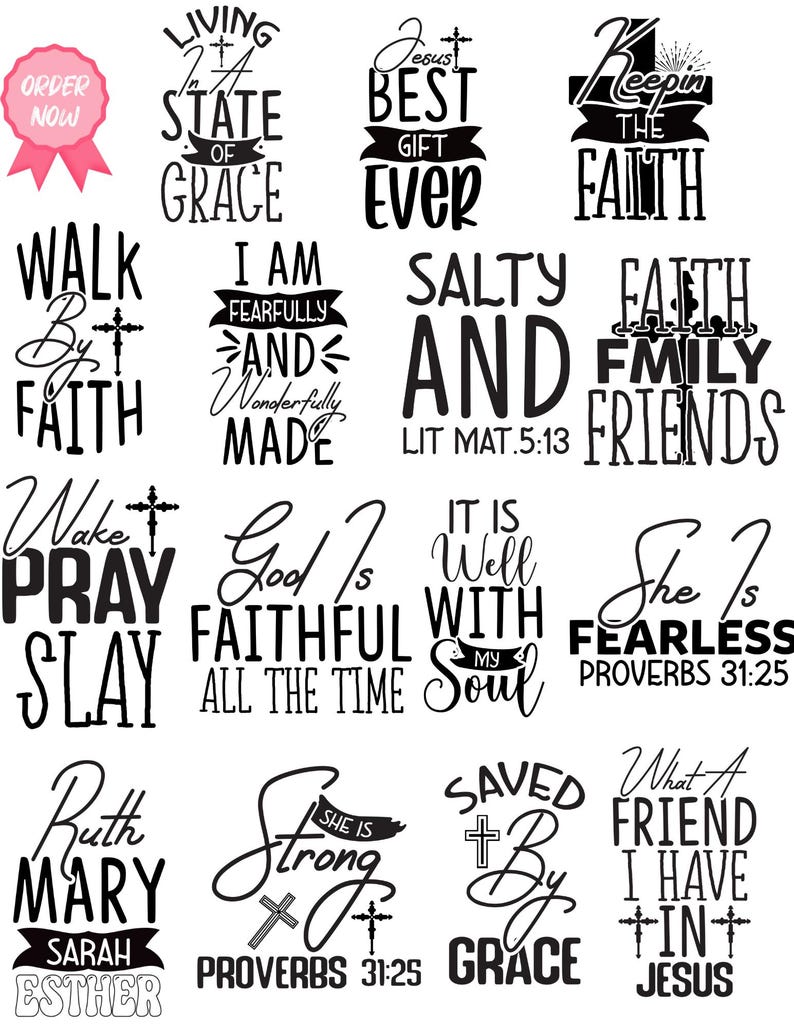 Christian SVG Bundle, Faith-based Designs (digital Download) - Etsy