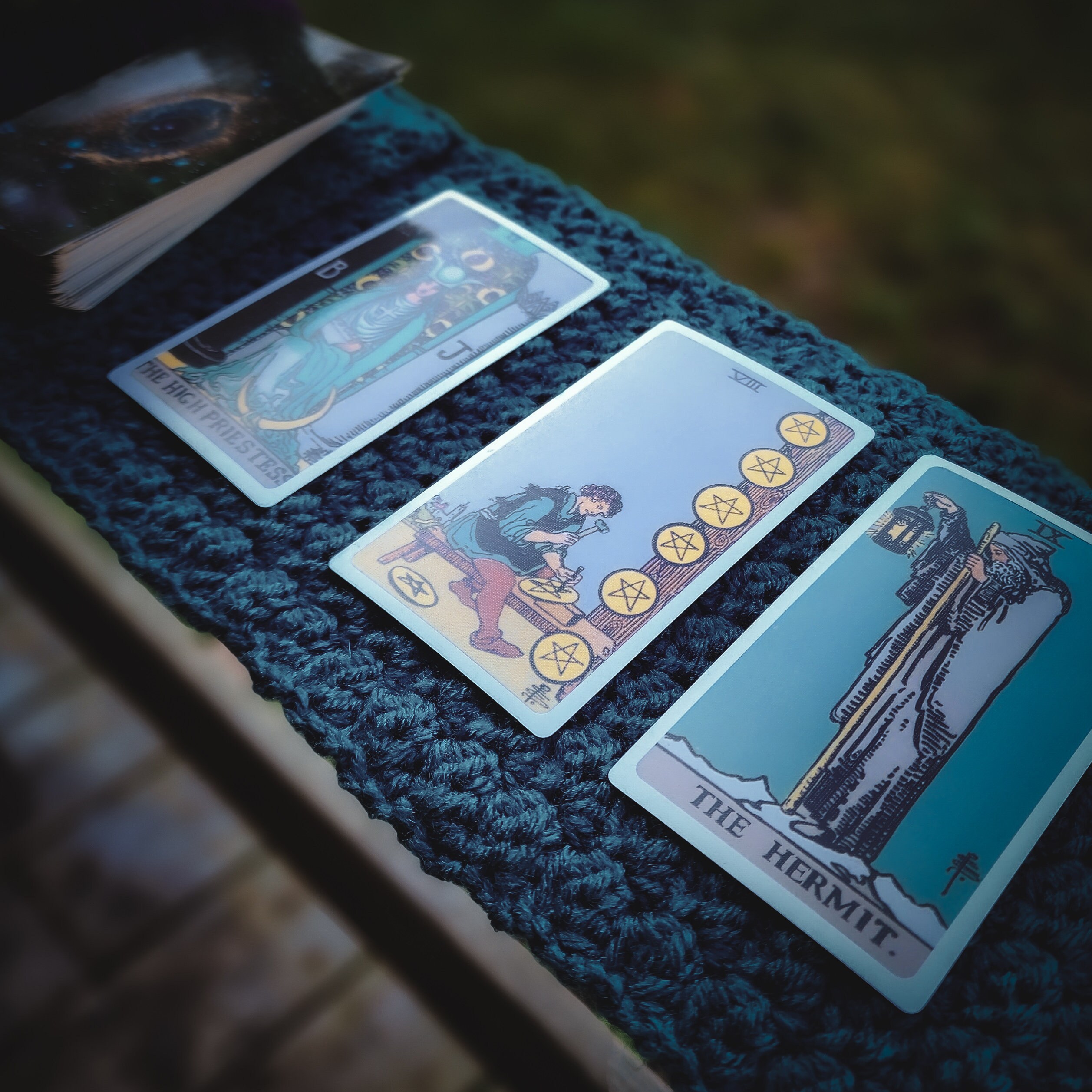 Crocheted Tarot Mat With Pouch Tarot Mat Tarot Deck Storage Tarot Tools ...