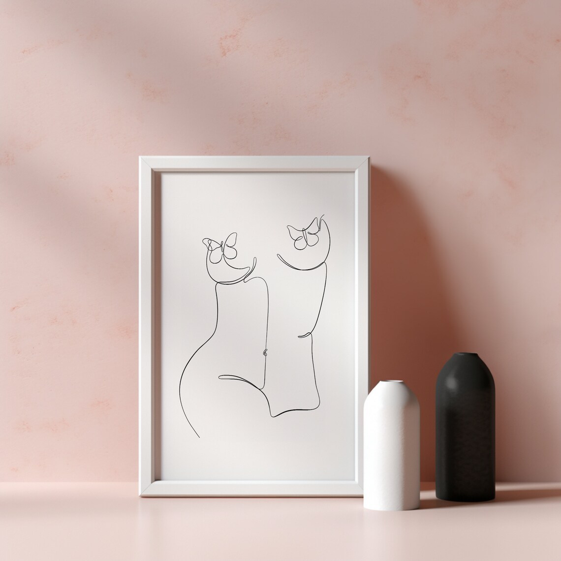 Butterfly One Line Art, Abstract Woman Drawing, Single Line, Printable ...