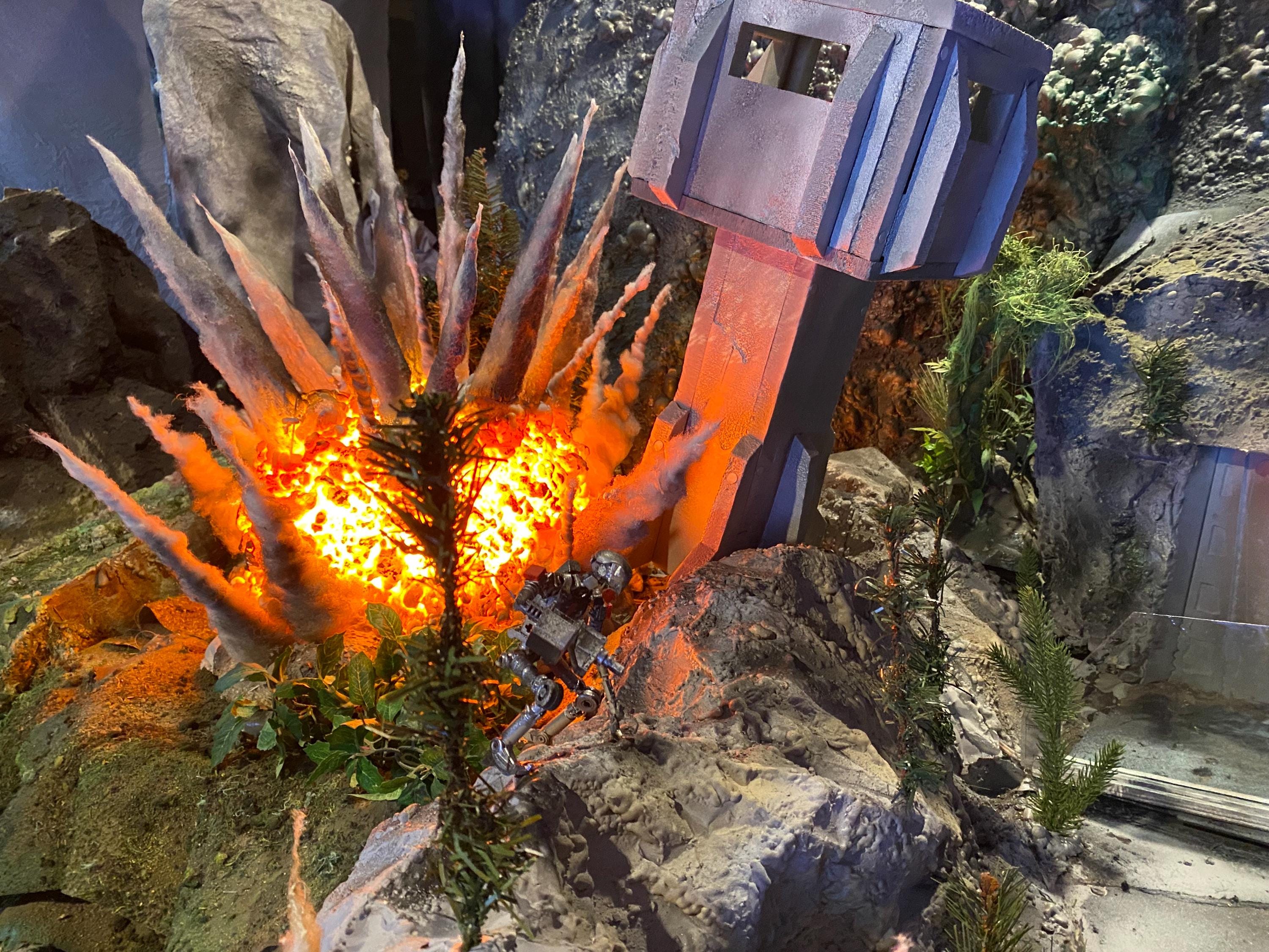 1:12 Scale LED Heavy Artillery Explosion Diorama Effect - Action Figure ...