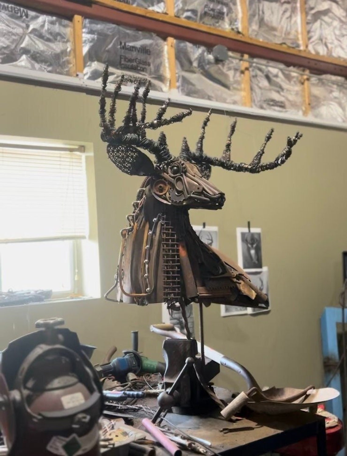 1/1 "natures Finest" Whitetail Deer Scrap Metal Sculpture - Etsy