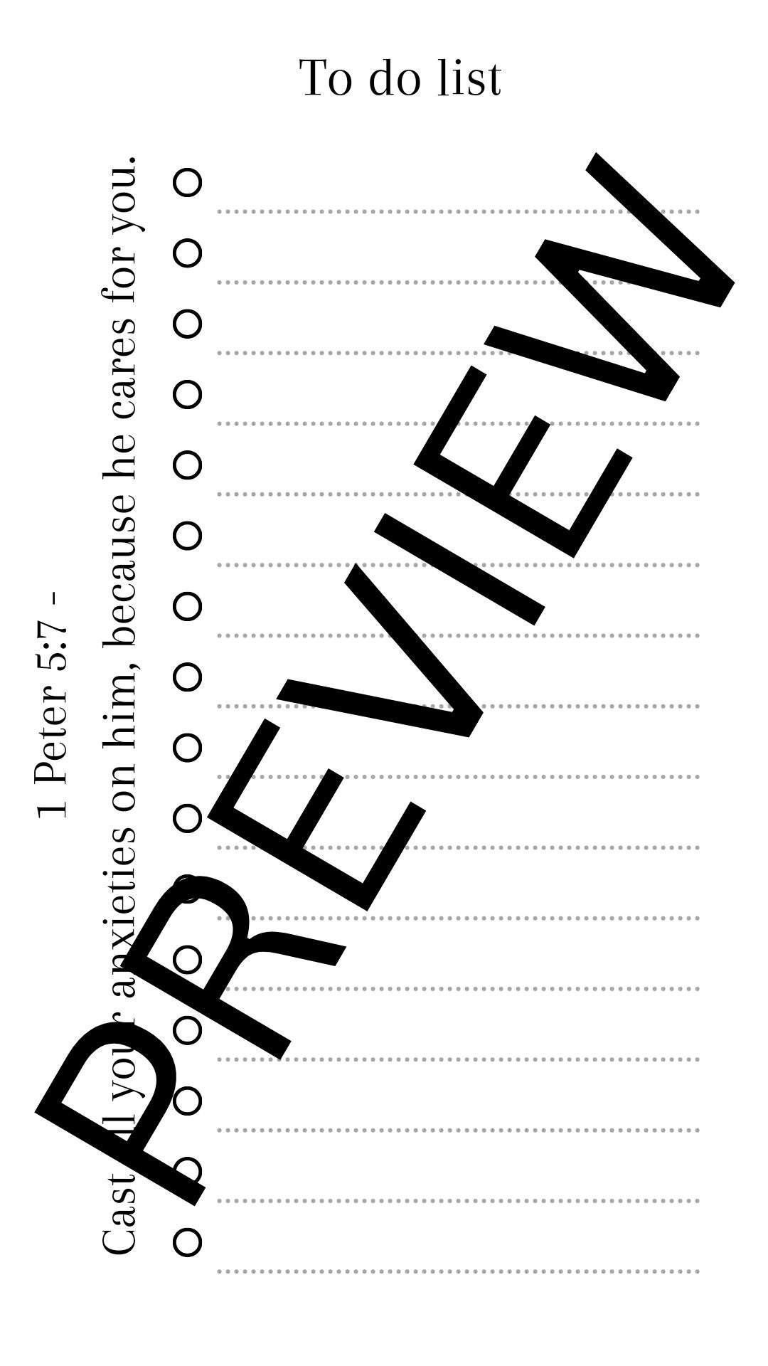 Christian To-do List. Printable - Etsy